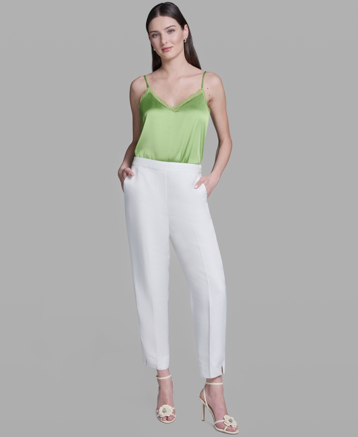 Click here for Bcbg Womens Straight Ankle High-Rise Pants - Whisp... prices