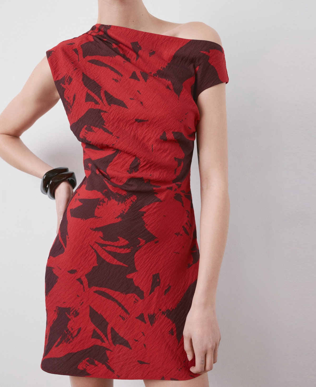 Click here for Mango Womens Short Patterned Dress - Red prices