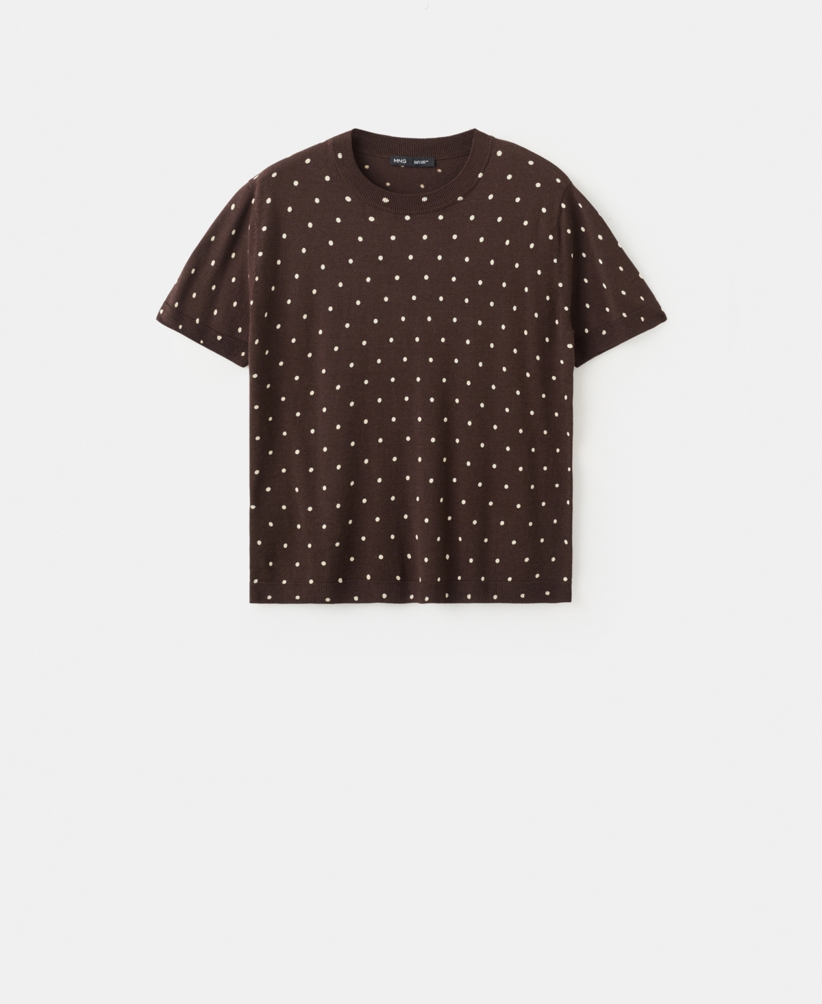 Click here for Mango Womens Polka-Dot Knitted Sweater - Chocolate prices