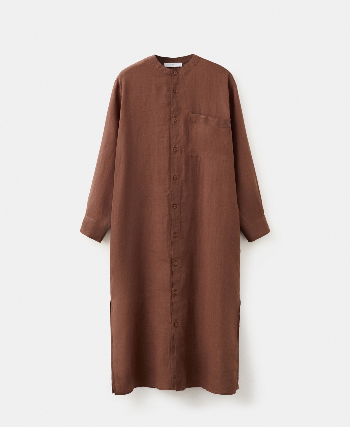 Click here for Mango Womens Ramie Nightgown - Brown prices