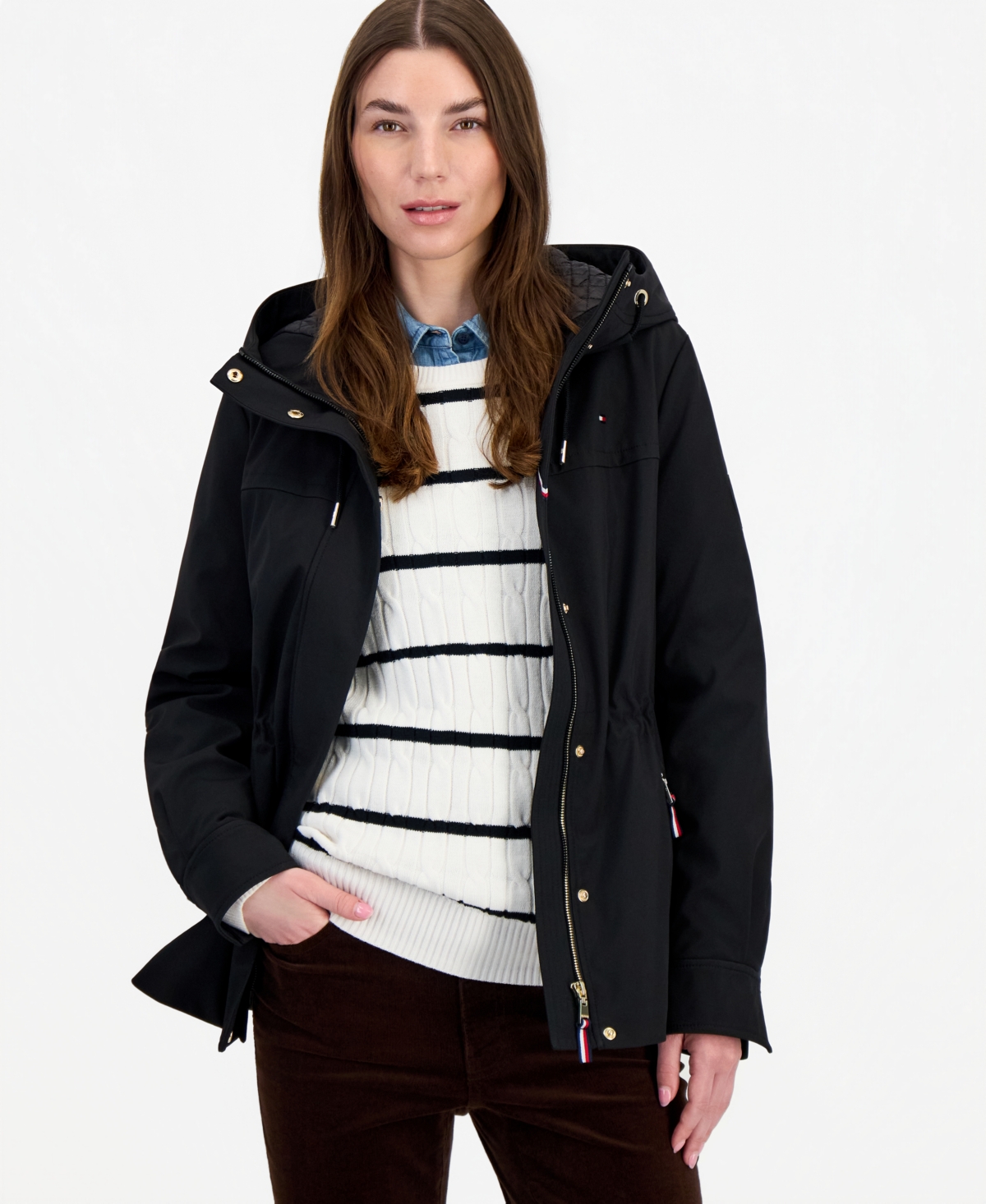 Click here for Tommy Hilfiger Petite Zip-Front Hooded Anorak Jack... prices