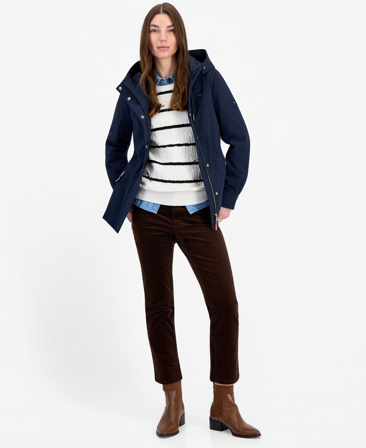 Click here for Tommy Hilfiger Womens Zip-Front Hooded Anorak Jack... prices
