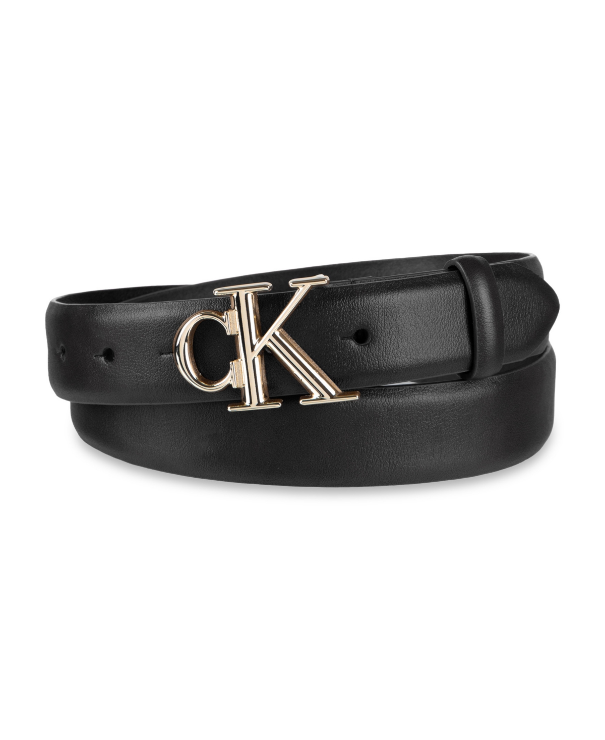 Click here for Calvin Klein Womens Ck Monogram Buckle Skinny Belt... prices