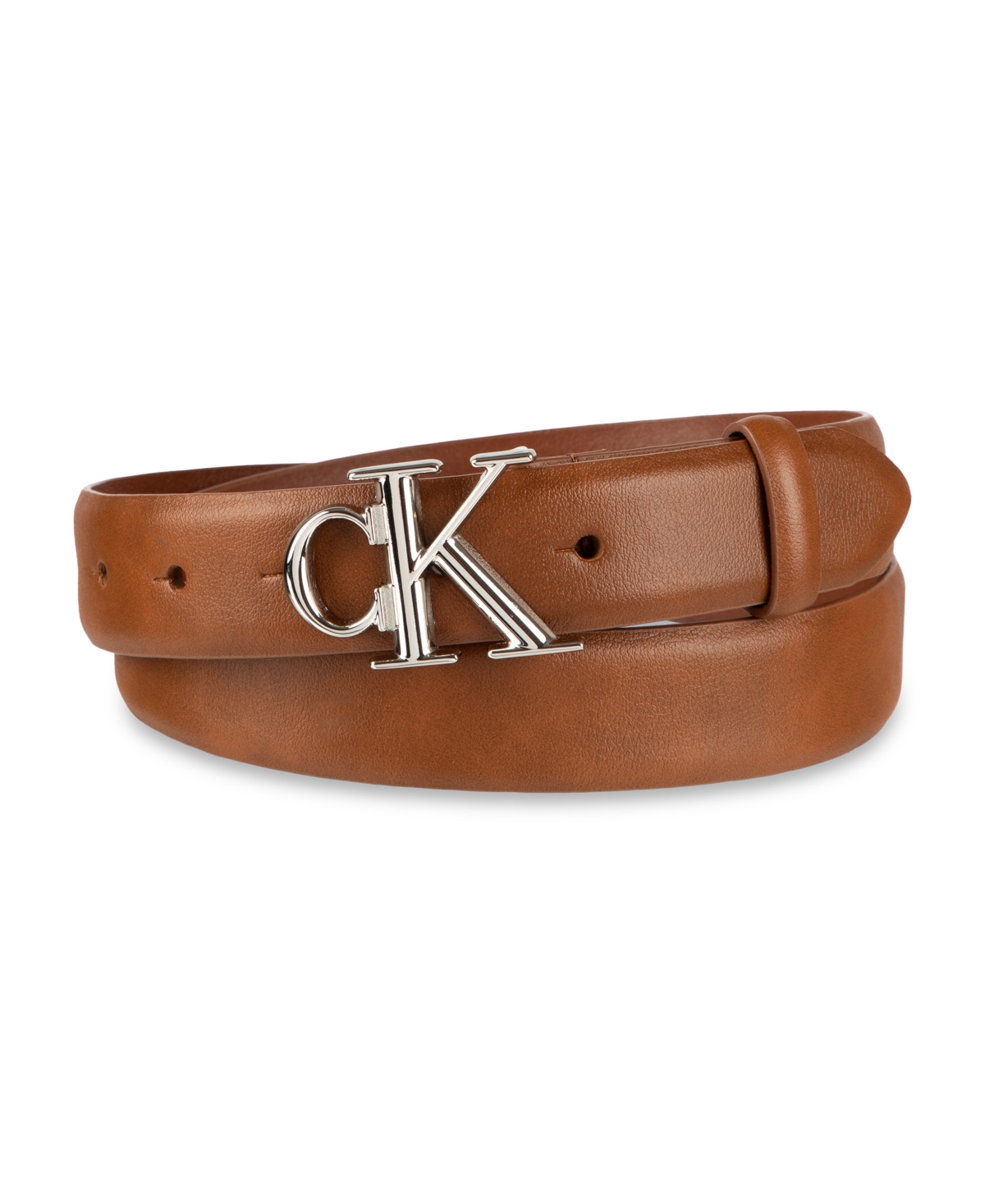 Click here for Calvin Klein Womens Ck Monogram Buckle Skinny Belt... prices