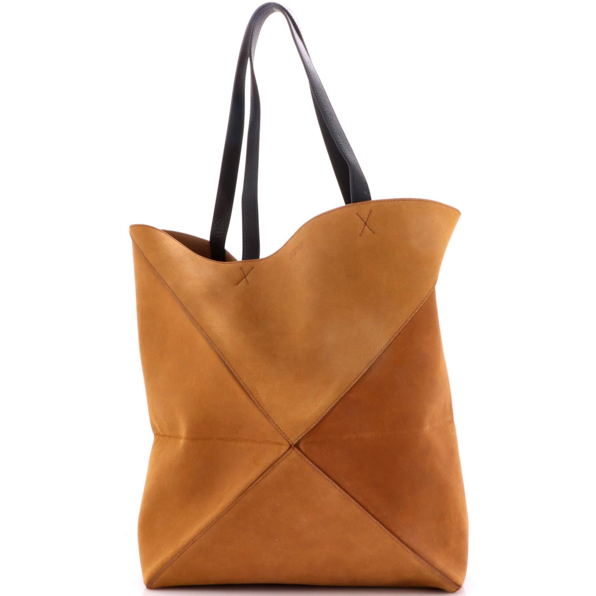 Click here for Pre-Owned Loewe Large Puzzle Fold Tote Suede - Bro... prices
