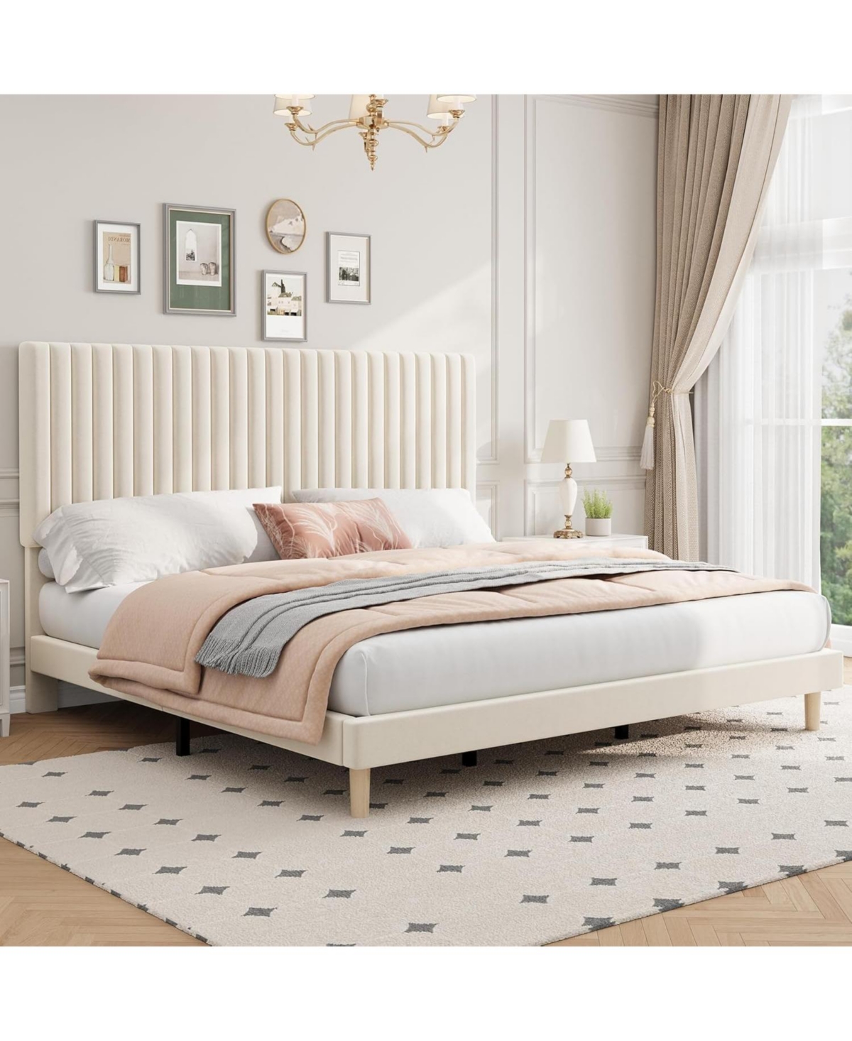 Click here for gaomon Bed Frame  Adjustable Height Headboard  Vel... prices