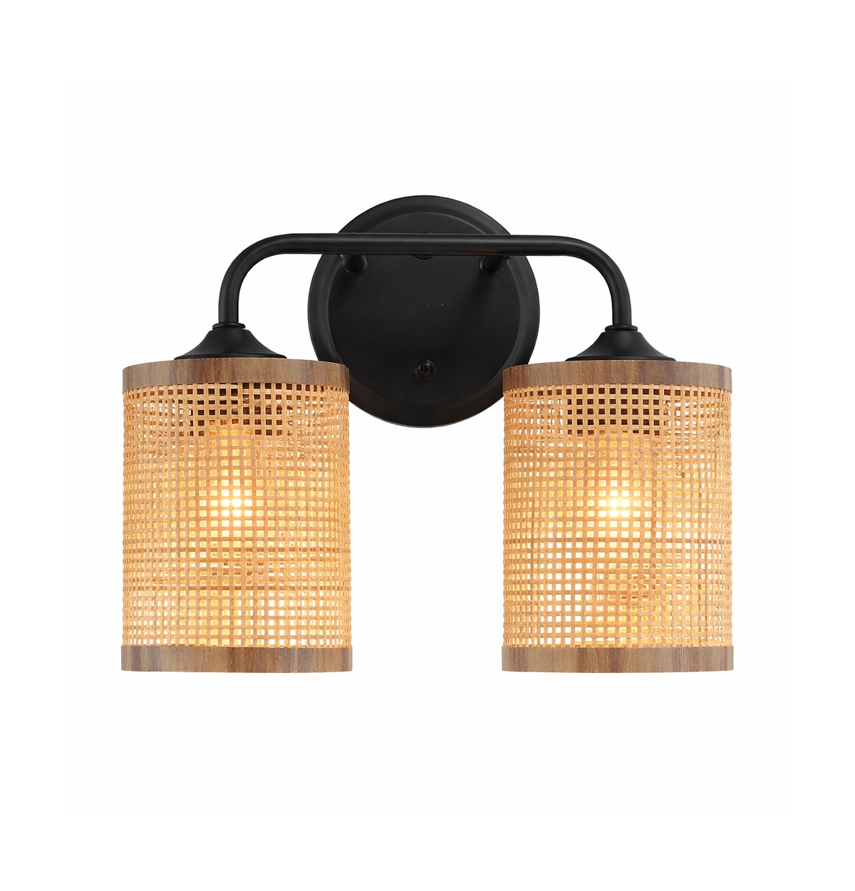 Click here for Busdays Double Light Vanity Wall Lamp Natural Ratt... prices