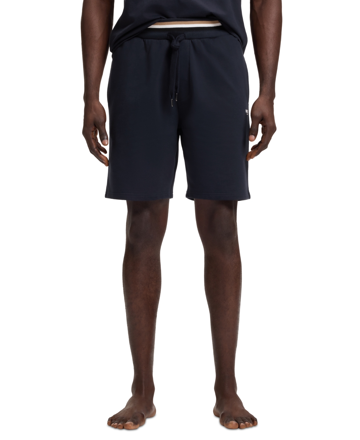 Click here for Hugo Boss Mens Cotton Mid-Rise Iconic Shorts - Dar... prices