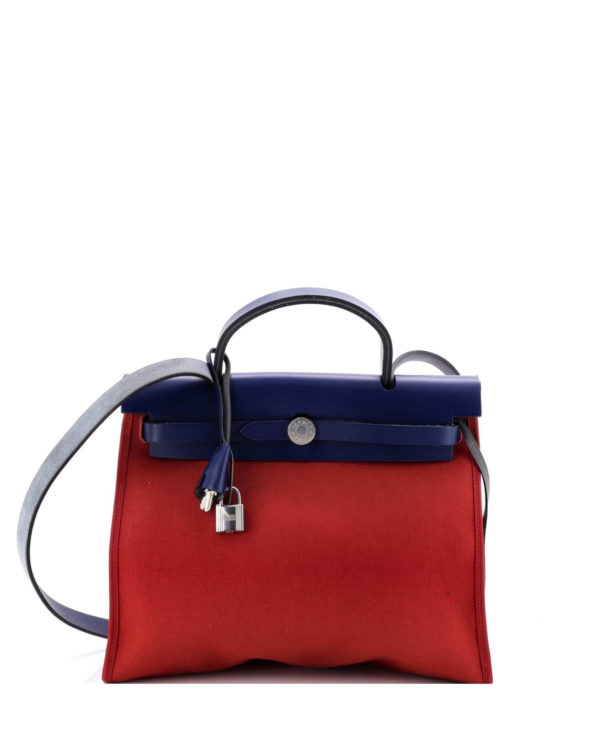 Click here for Pre-Owned HERMES 31 Herbag Zip Leather and Toile -... prices