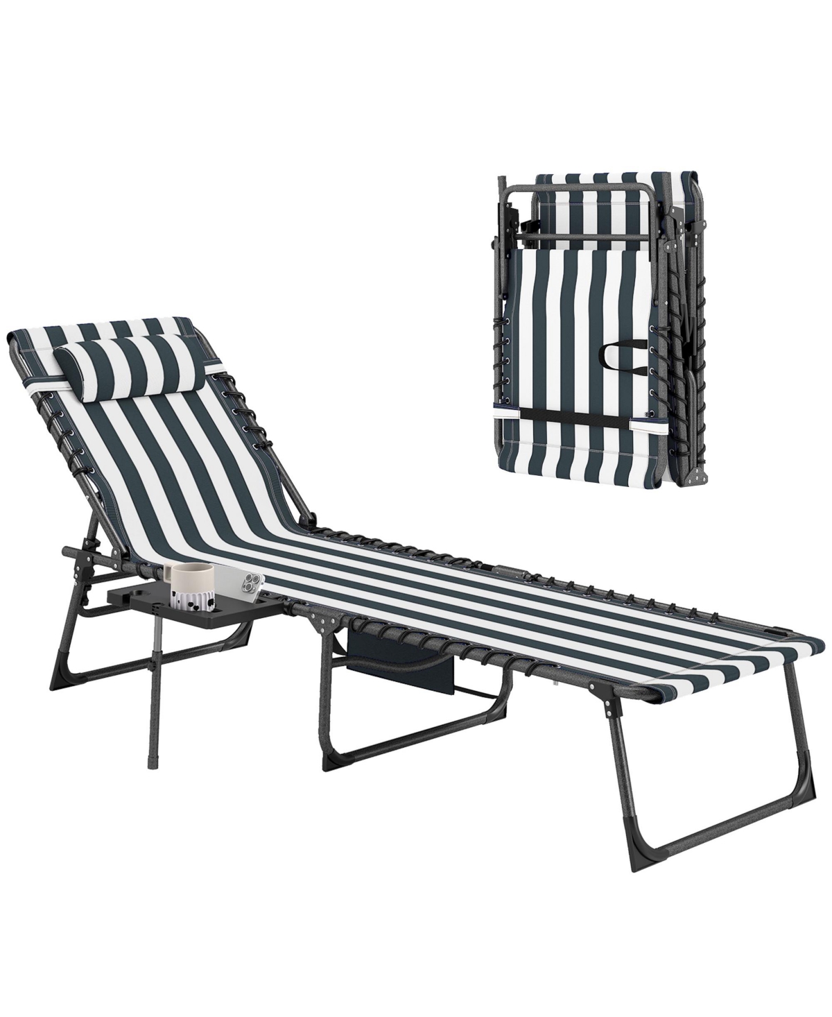 Click here for Outsunny Folding Chaise Lounge ning Chair w/ Adjus... prices