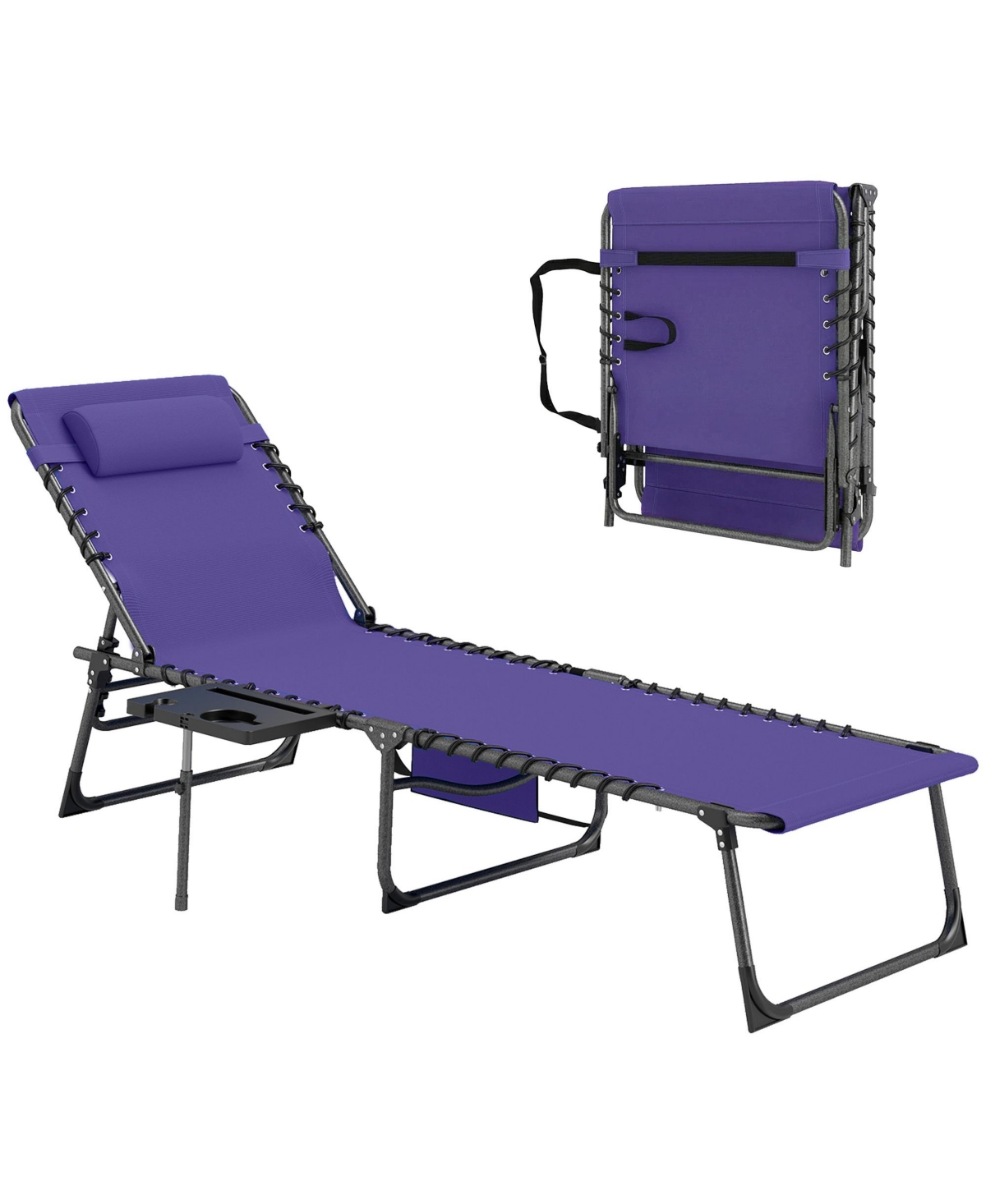Click here for Outsunny Folding Chaise Lounge ning Chair w/ Adjus... prices