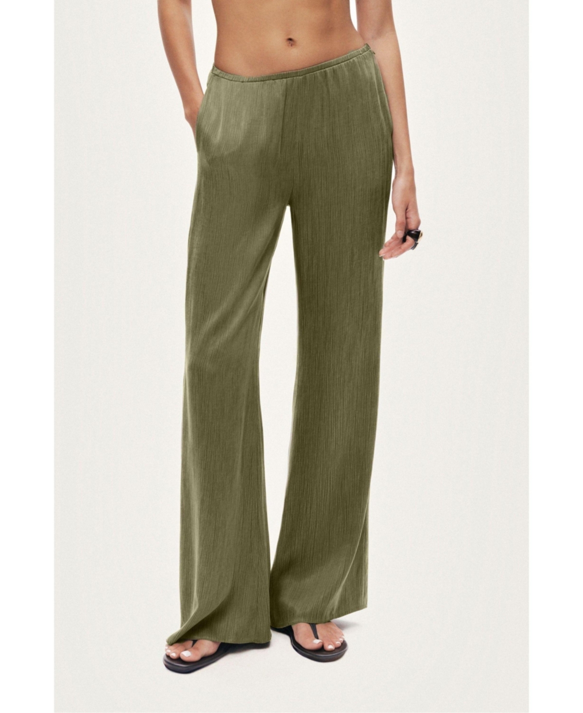 Click here for Nocturne Womens Relaxed Straight-Leg Pants - Khaki prices
