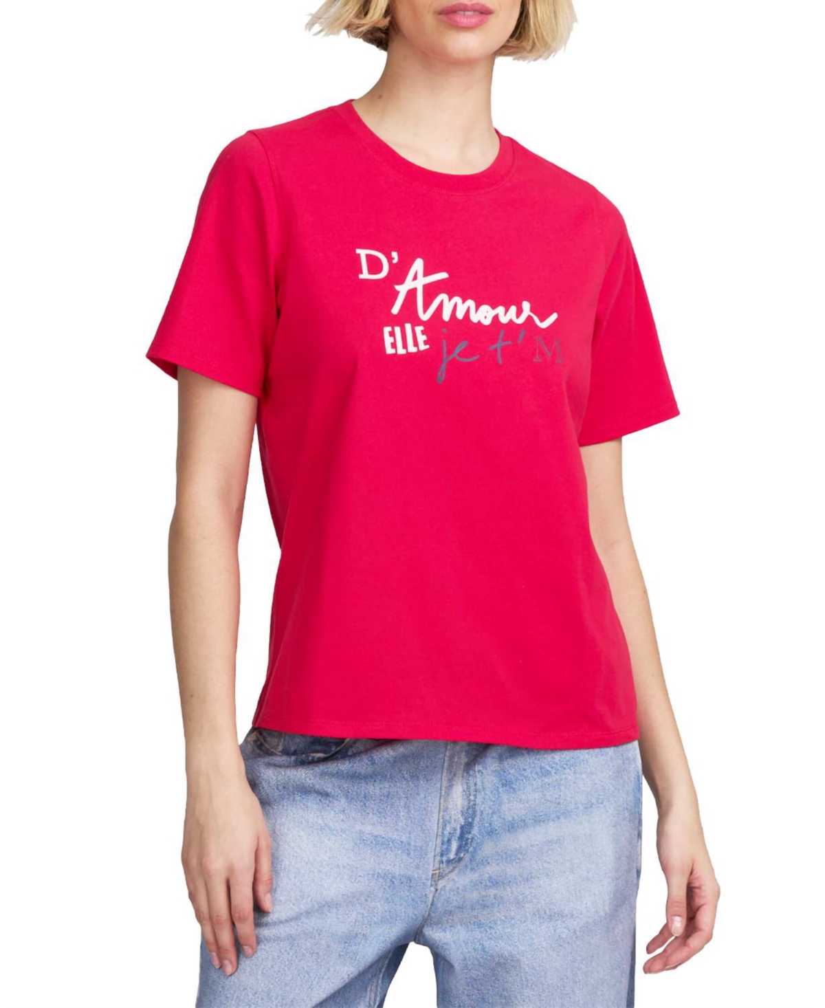 Click here for Elle Collection Womens Graphic Tee - Red prices