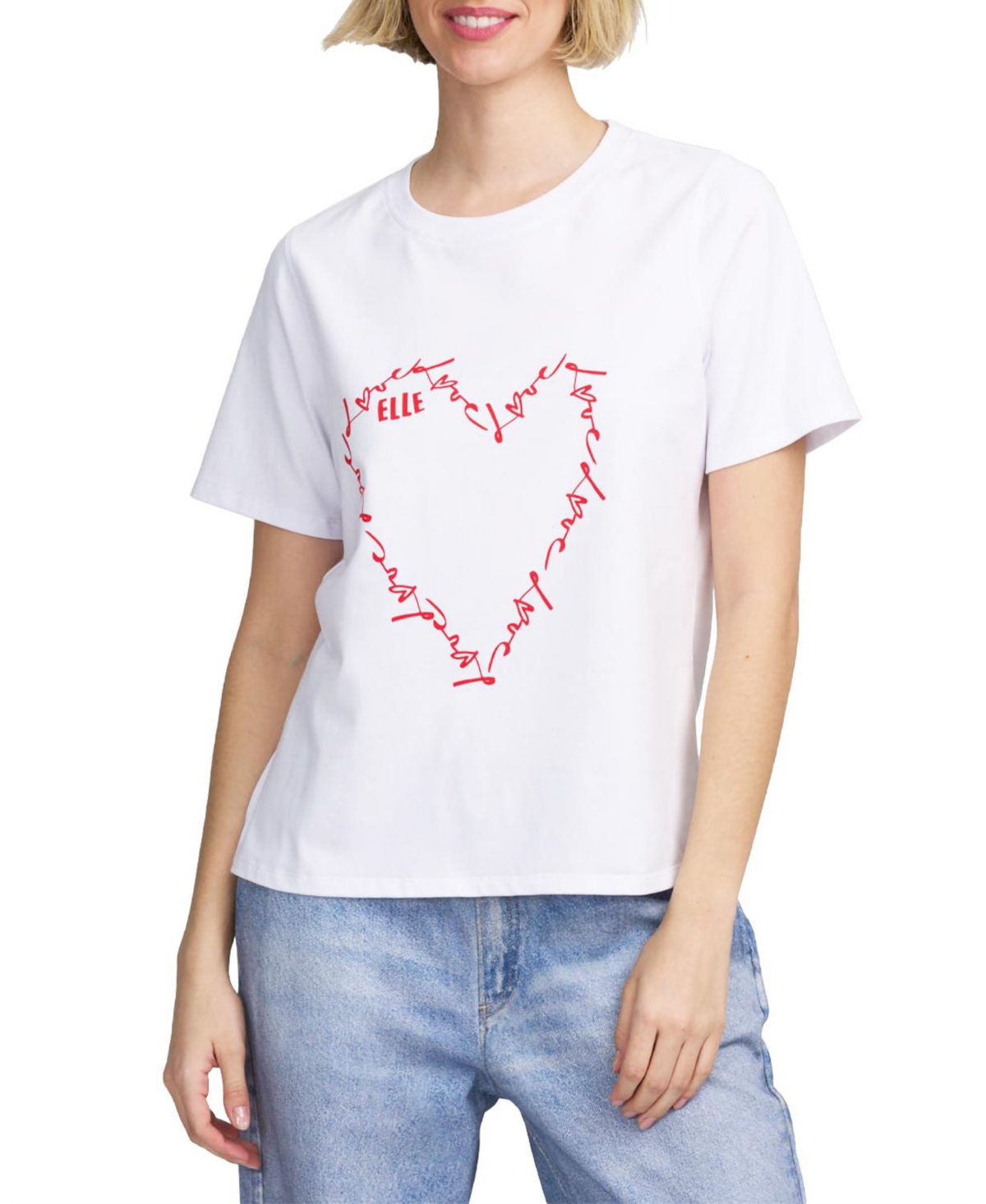 Click here for Elle Collection Womens Graphic Tee - White prices