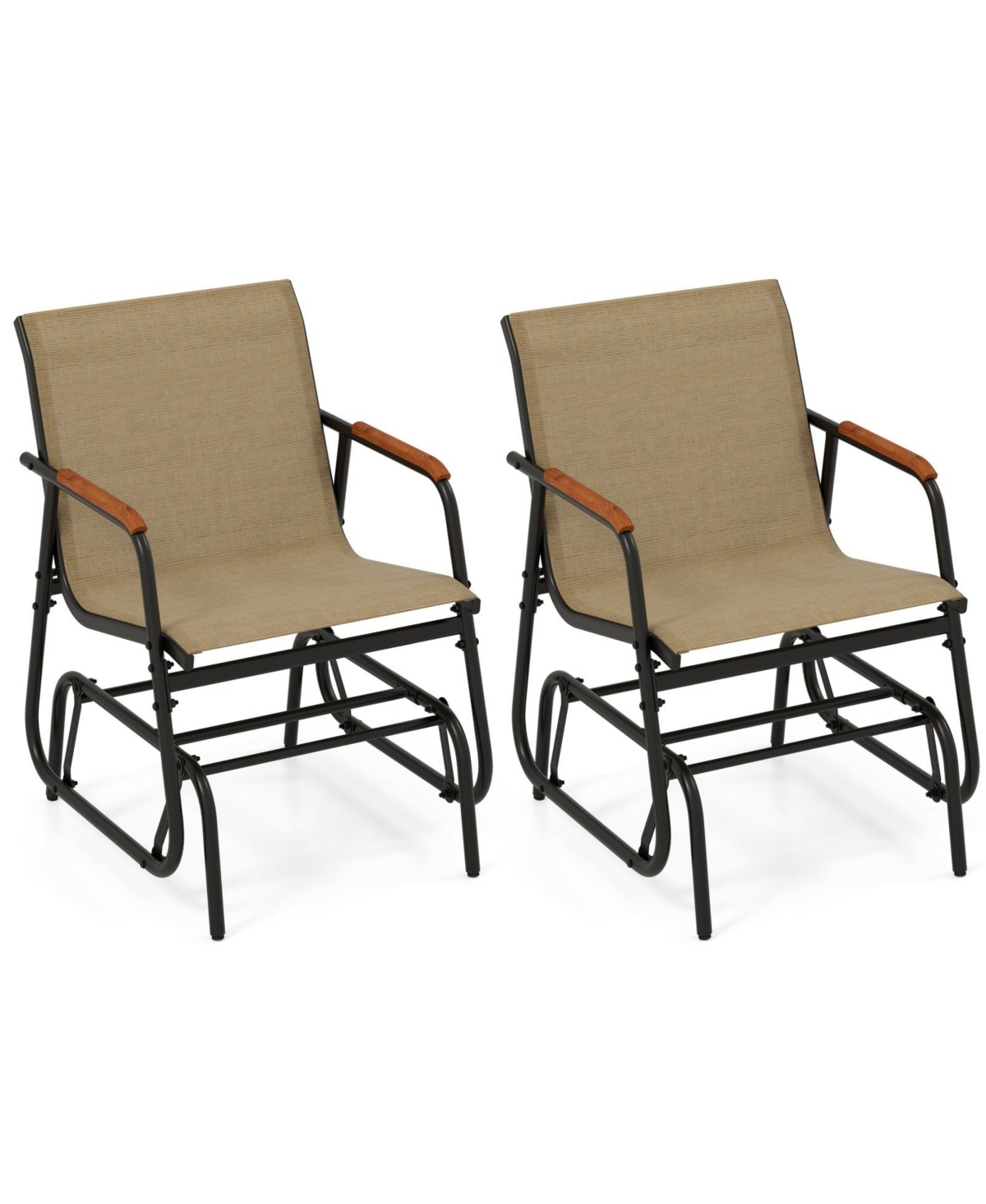 Click here for Sugift Patio Glider Chair Set of 2 with Curved Tea... prices