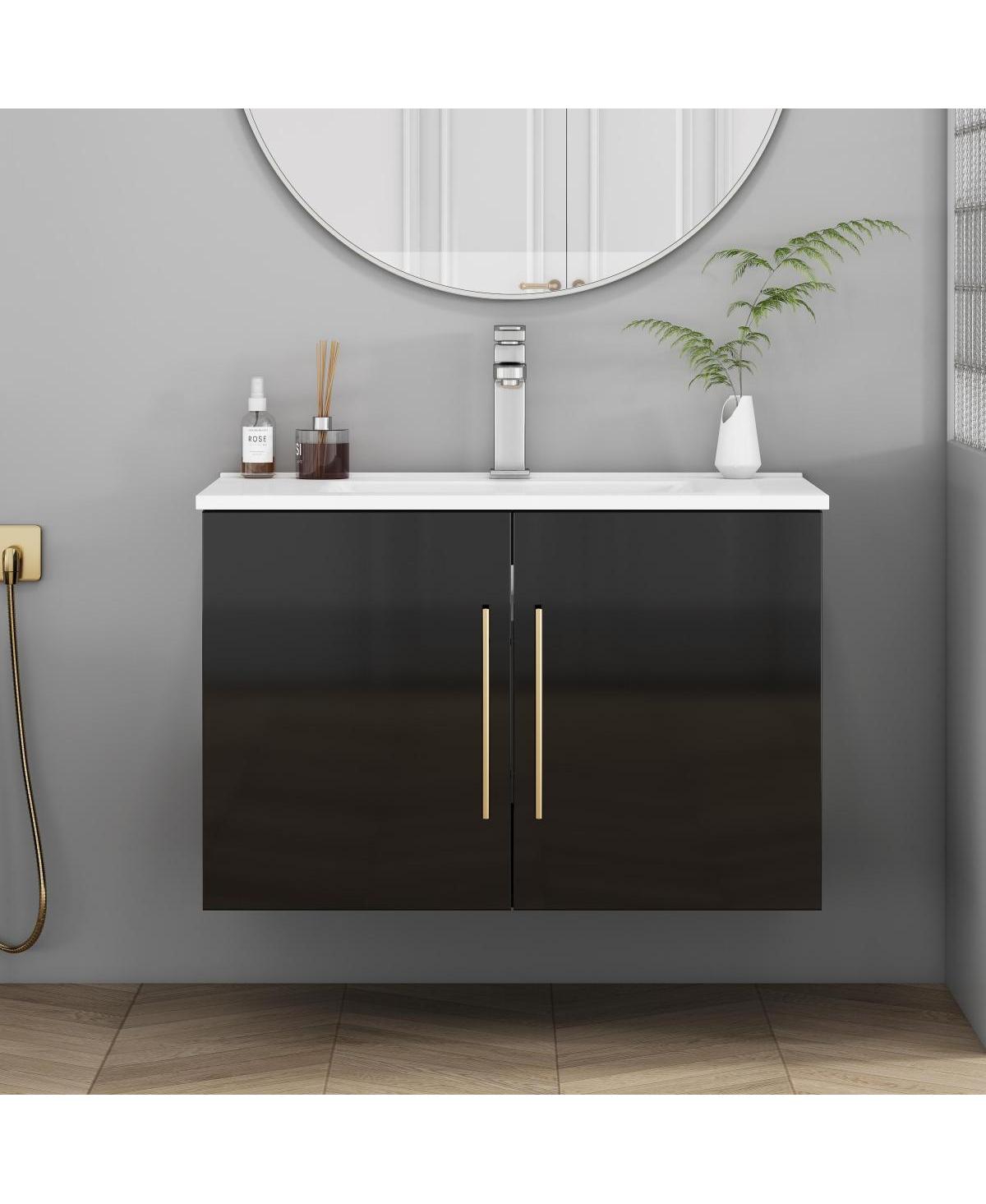 Click here for Sillysis Wall Mounted Bathroom Vanity with Sink  D... prices