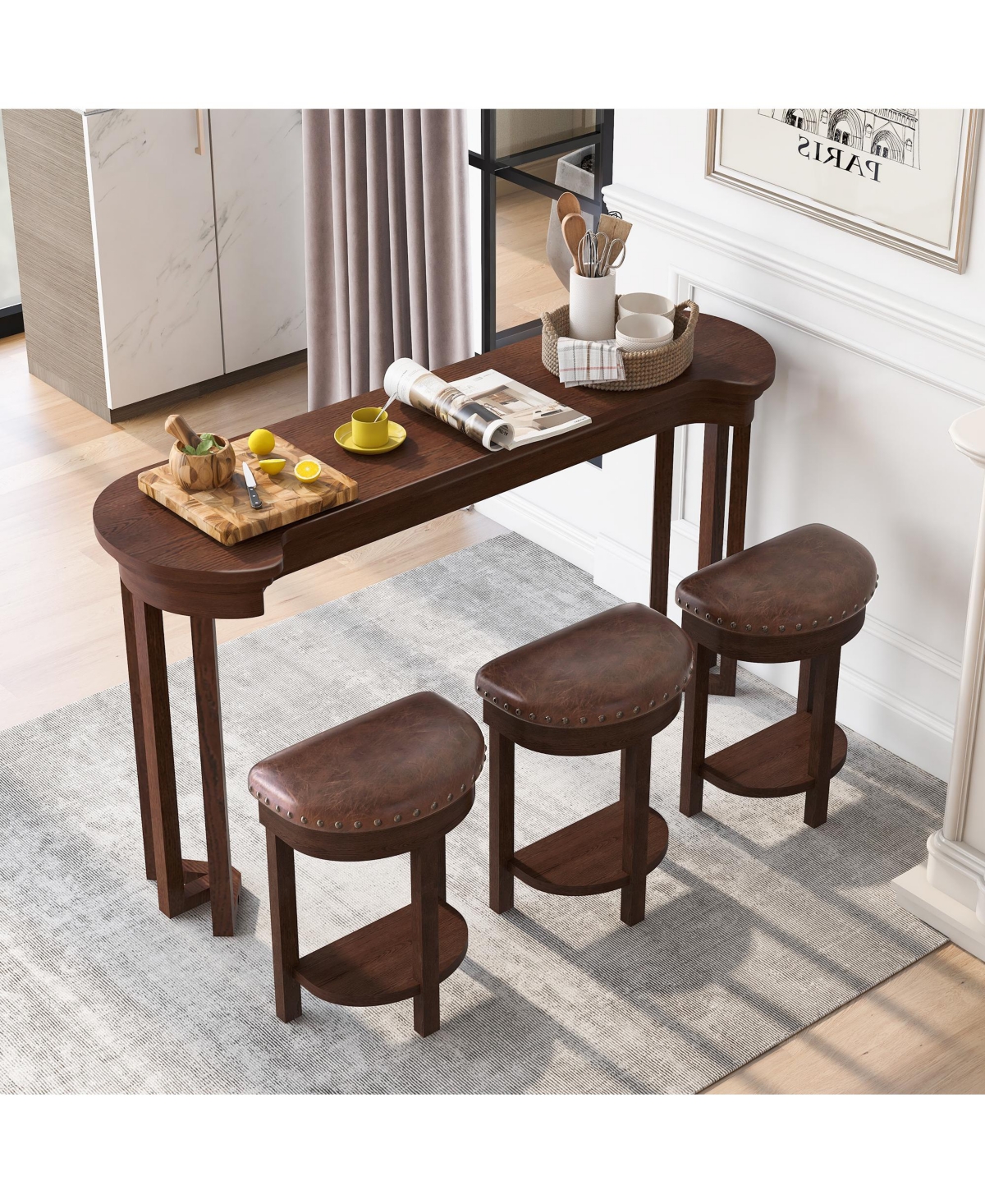 Click here for Rainsken 60 Bar Table and Chairs Set - Table with... prices