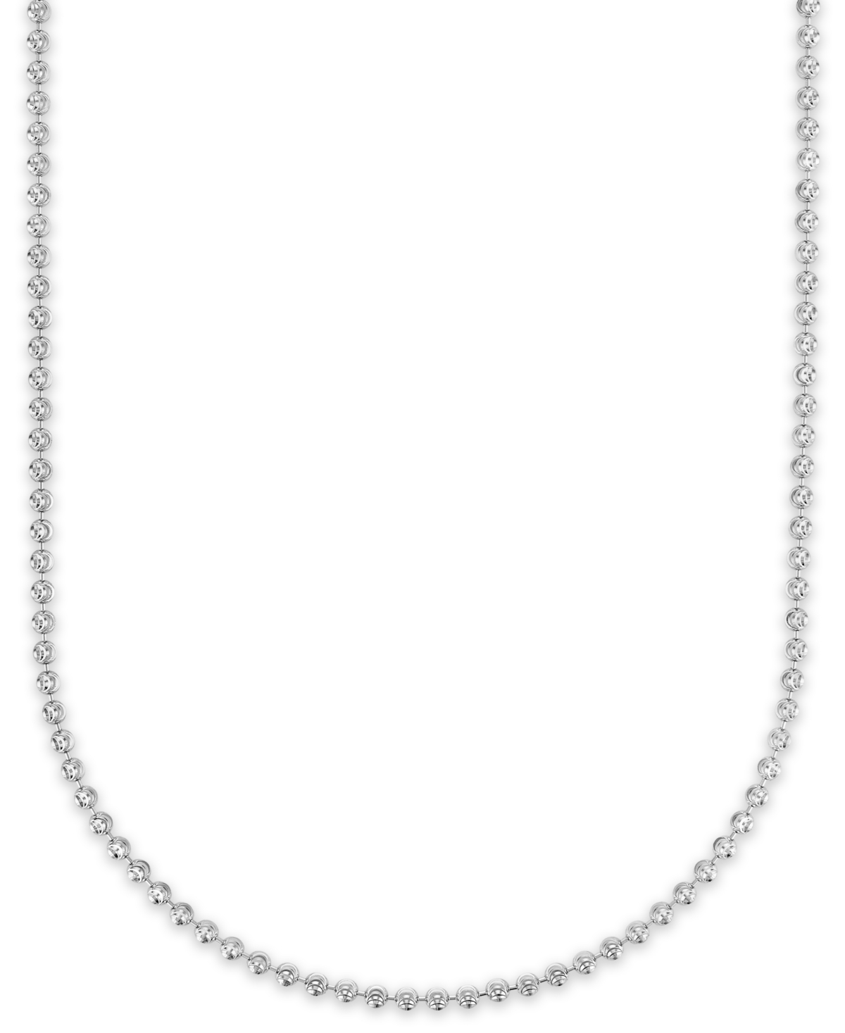 Click here for Macys Mens Polished Moon Bead Chain Necklace in St... prices