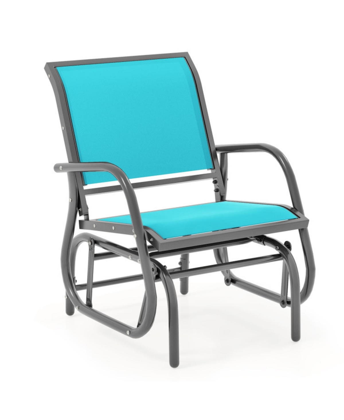 Click here for Gouun Steel Outdoor Glider Chair with Ergonomic Ar... prices