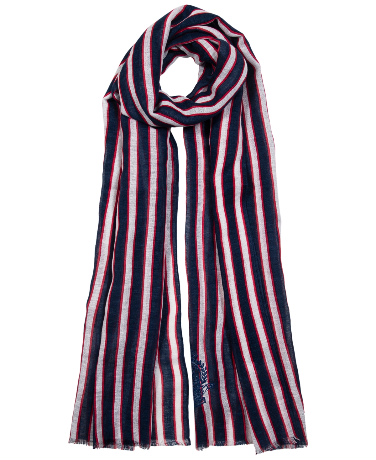 Click here for Lauren Ralph Lauren Spring Stripe Wrap - Navy prices