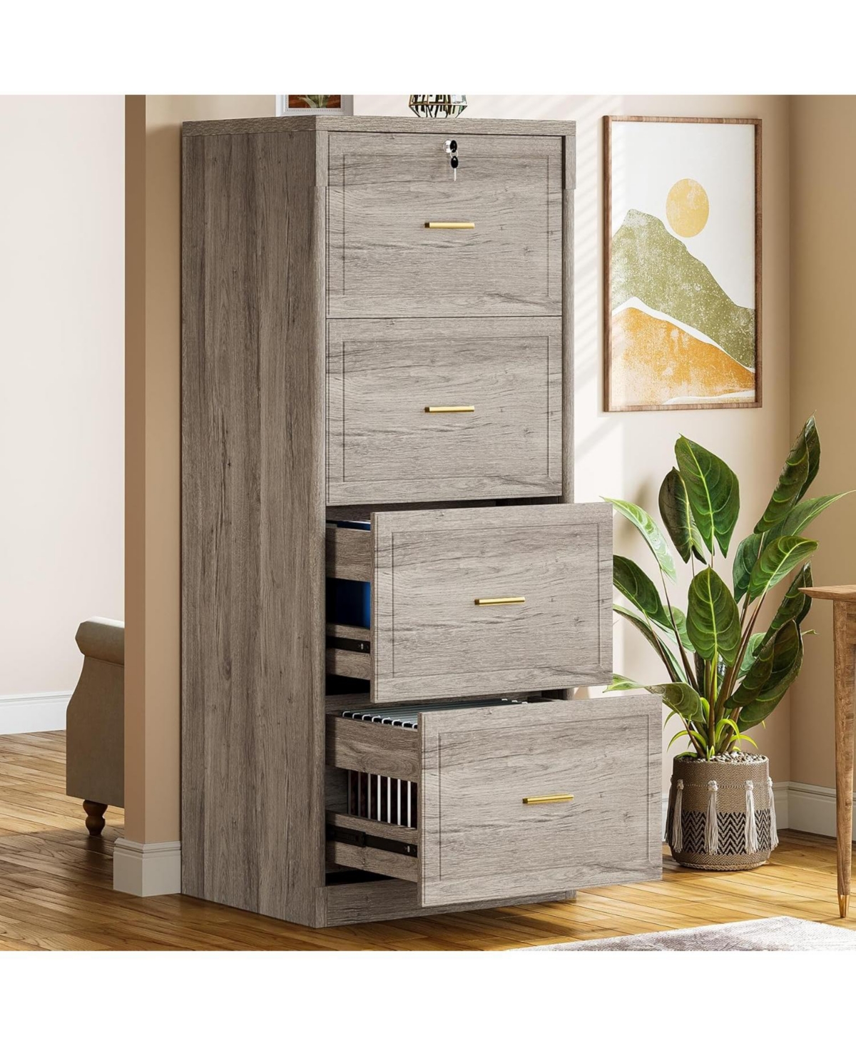 Click here for Tribesigns 4-Drawer File Cabinet  Vertical Filing... prices