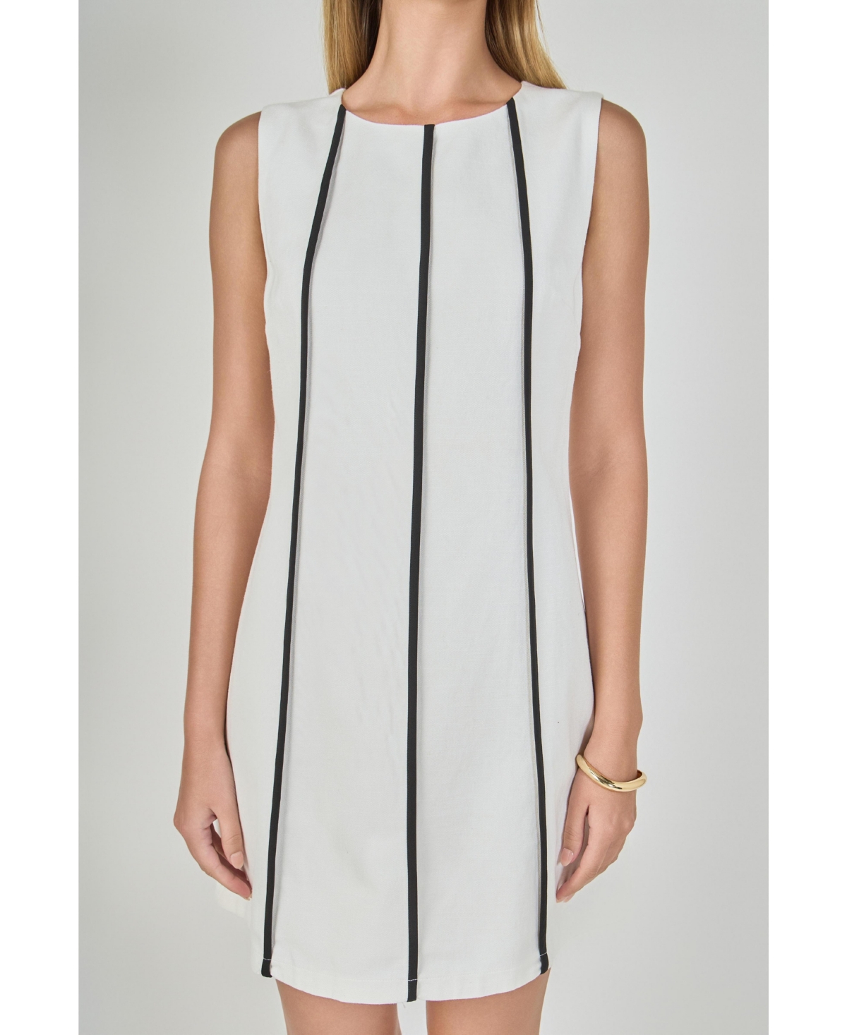 Click here for endless rose Womens Linen Binded Mini Dress - Whit... prices