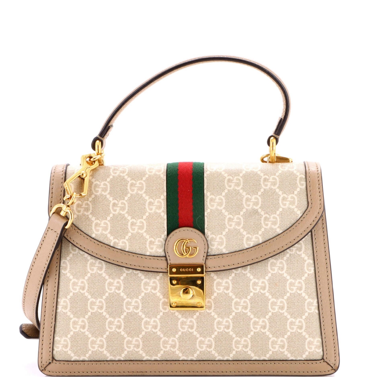 Click here for Pre-Owned Gucci Small Ophidia Flap Top Handle Bag... prices