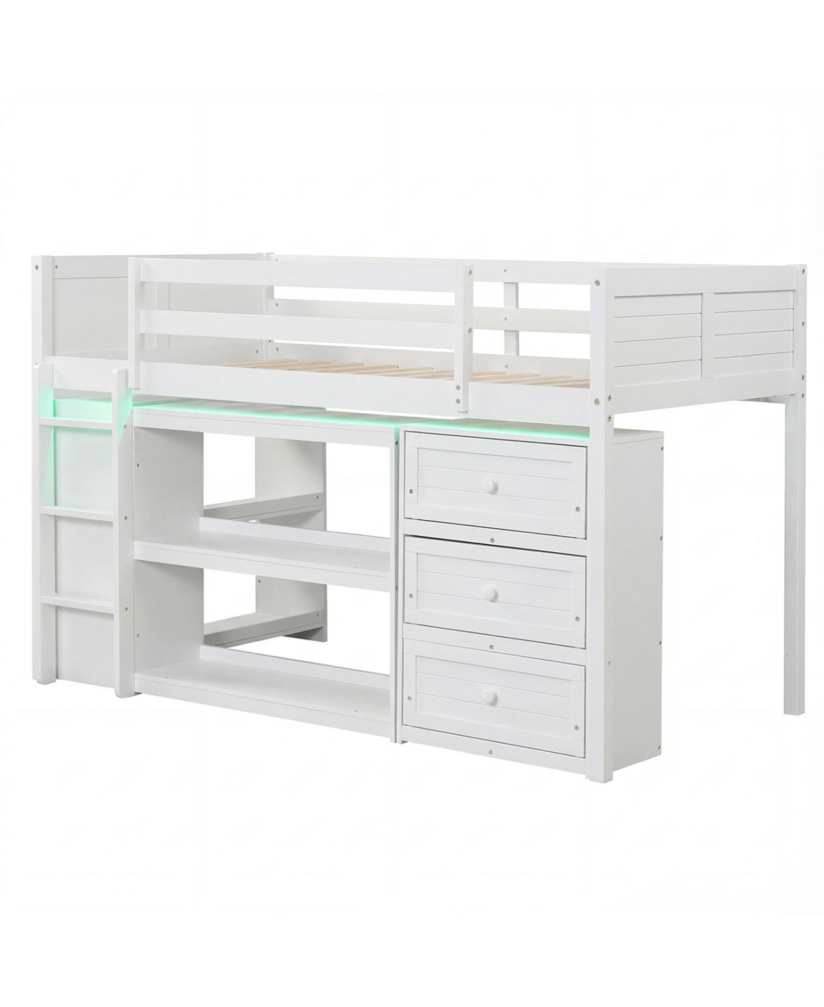 Click here for Slickblue Loft Bed for Kids with Led Lighting and... prices