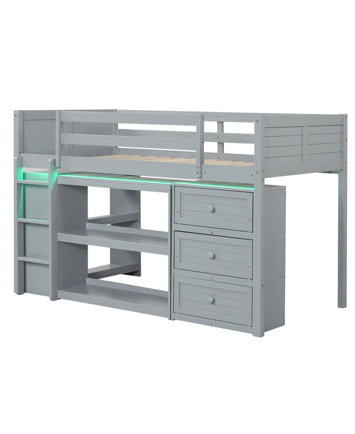 Click here for Slickblue Loft Bed for Kids with Led Lighting and... prices