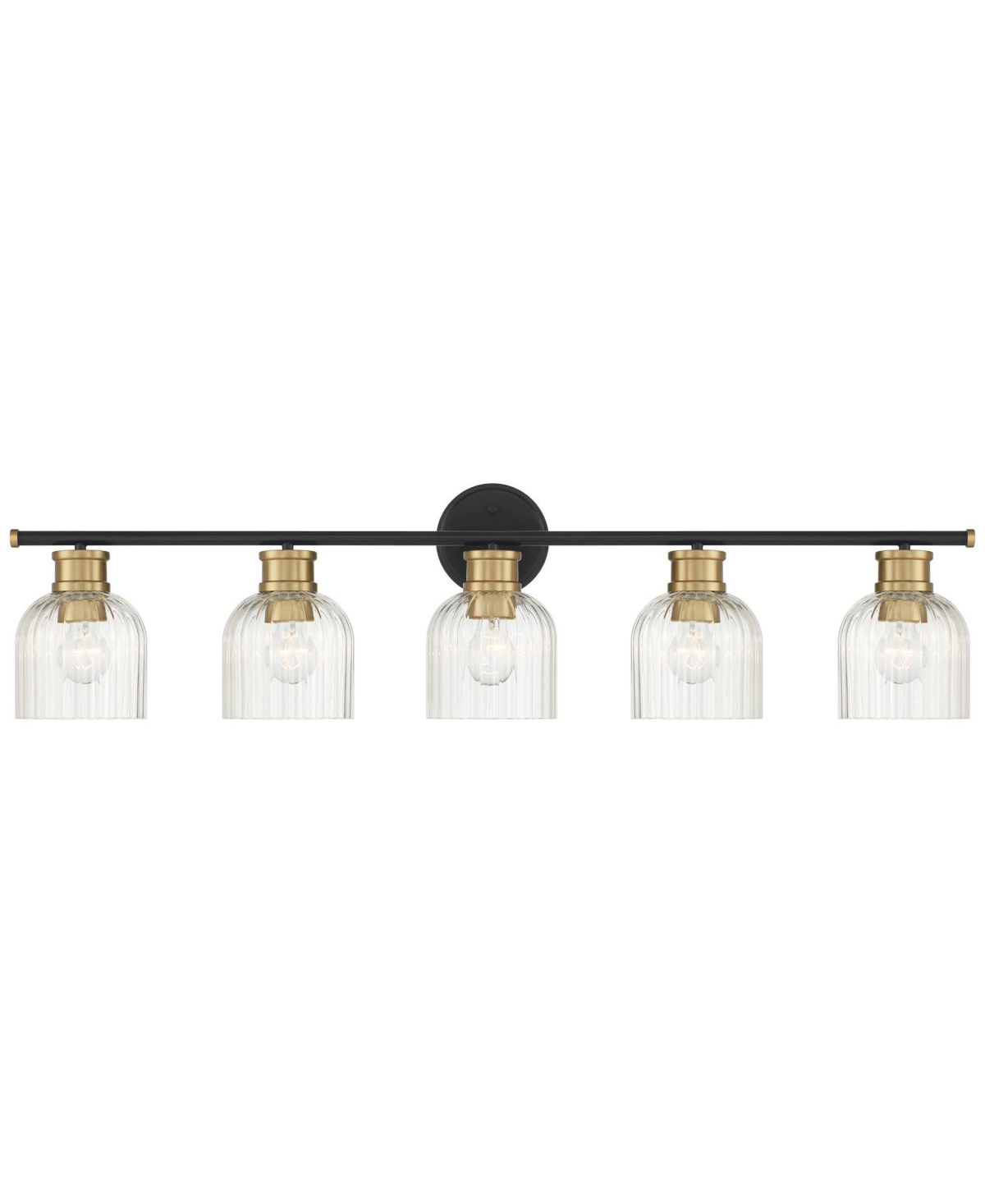 Click here for Stiffel Lana 40 Wide and Warm Brass 5-Light Bath L... prices