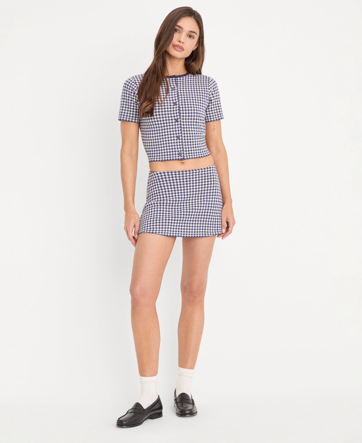 Click here for Good American Womens Viscose-Blend Sweater Mini Sk... prices