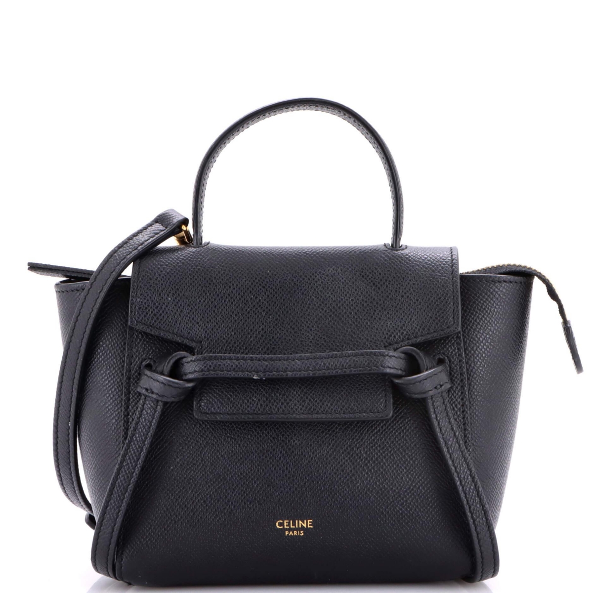 Click here for Pre-Owned Celine Pico Belt Bag Textured Leather -... prices