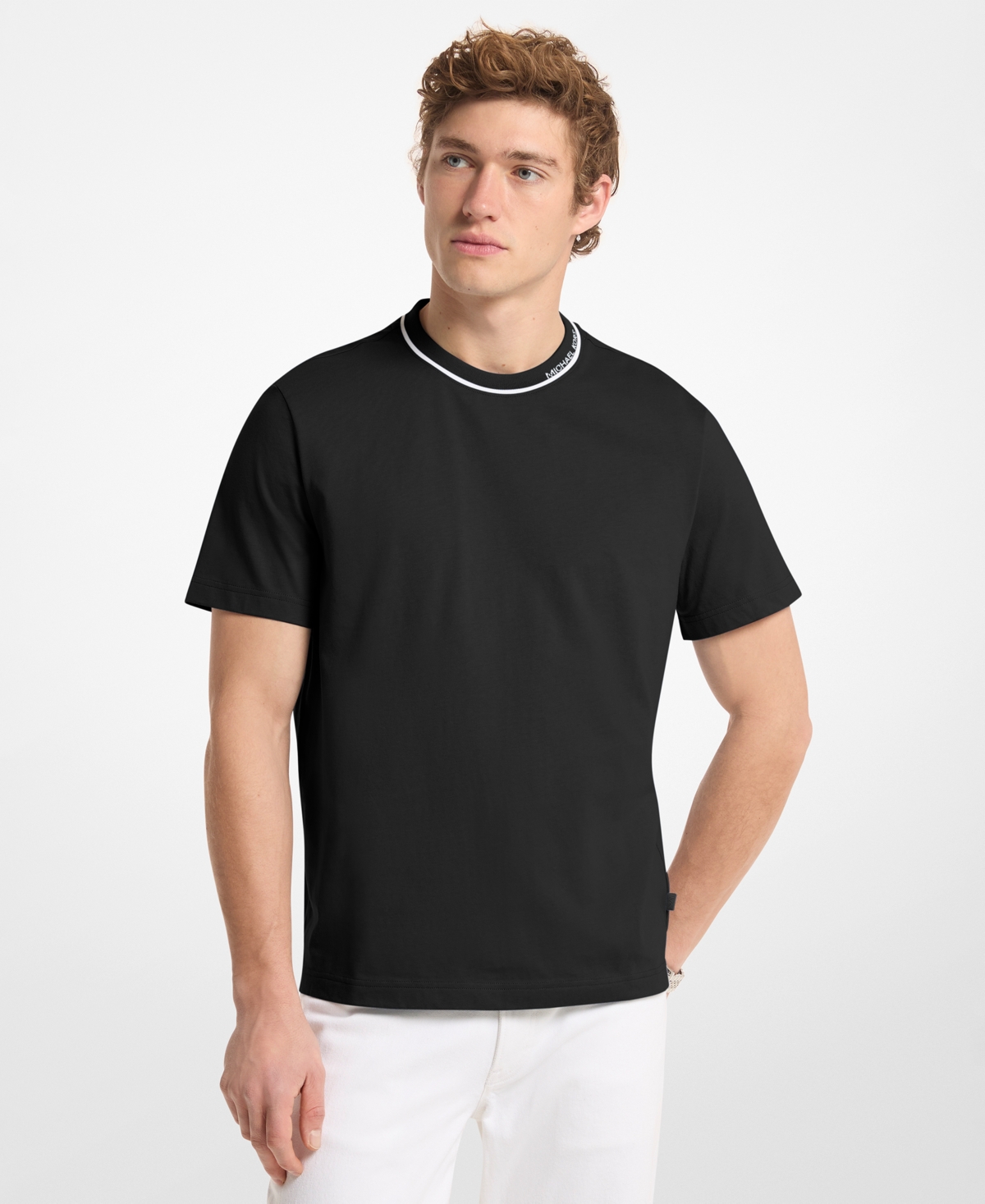 Click here for Michael Kors Mens Contrast Tipping Crewneck T-Shir... prices
