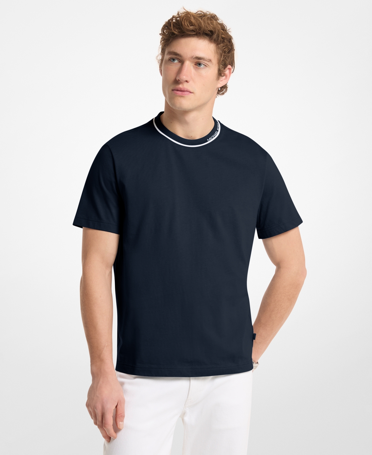 Click here for Michael Kors Mens Contrast Tipping Crewneck T-Shir... prices