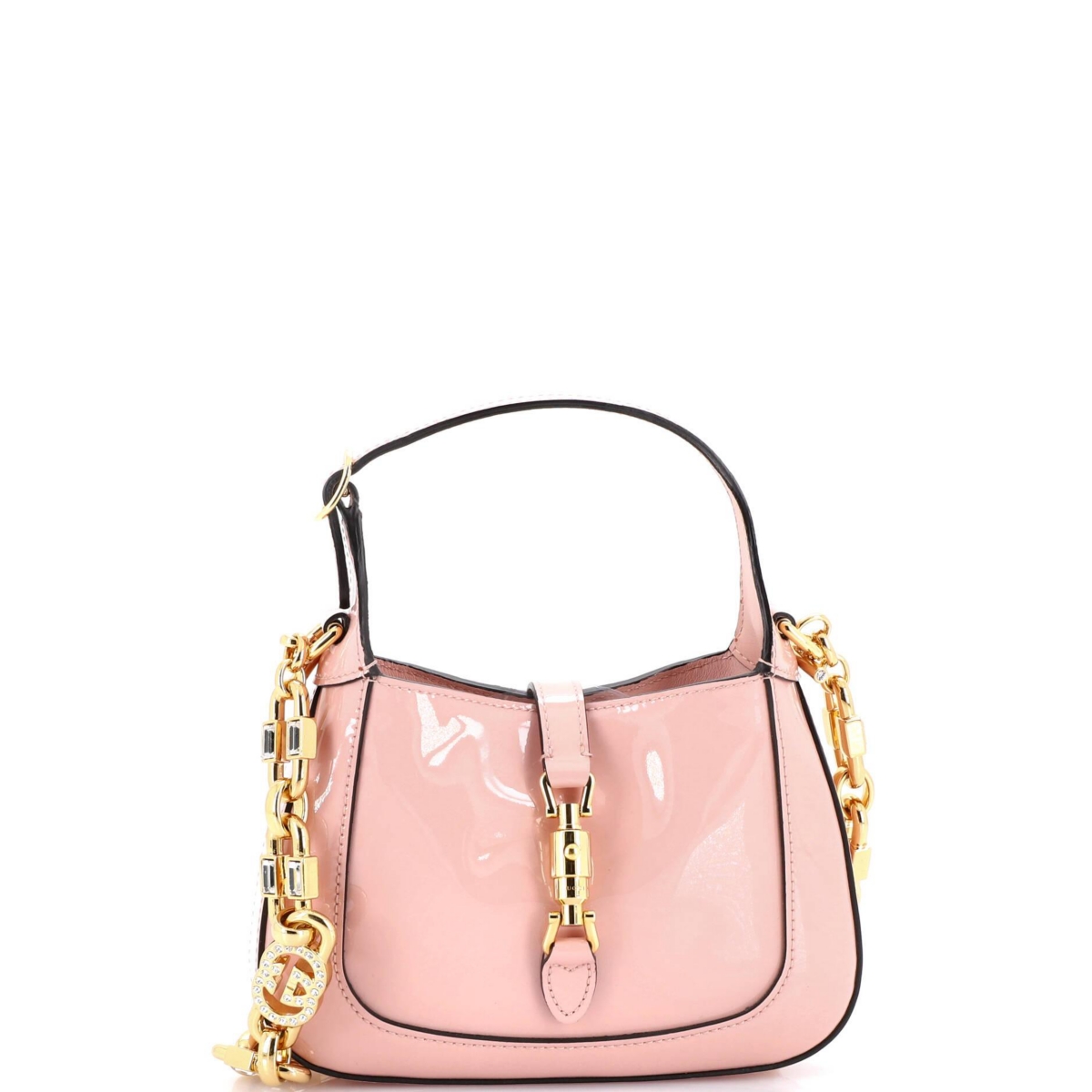 Click here for Pre-Owned Gucci Mini Jackie 1961 Chain Hobo Patent... prices