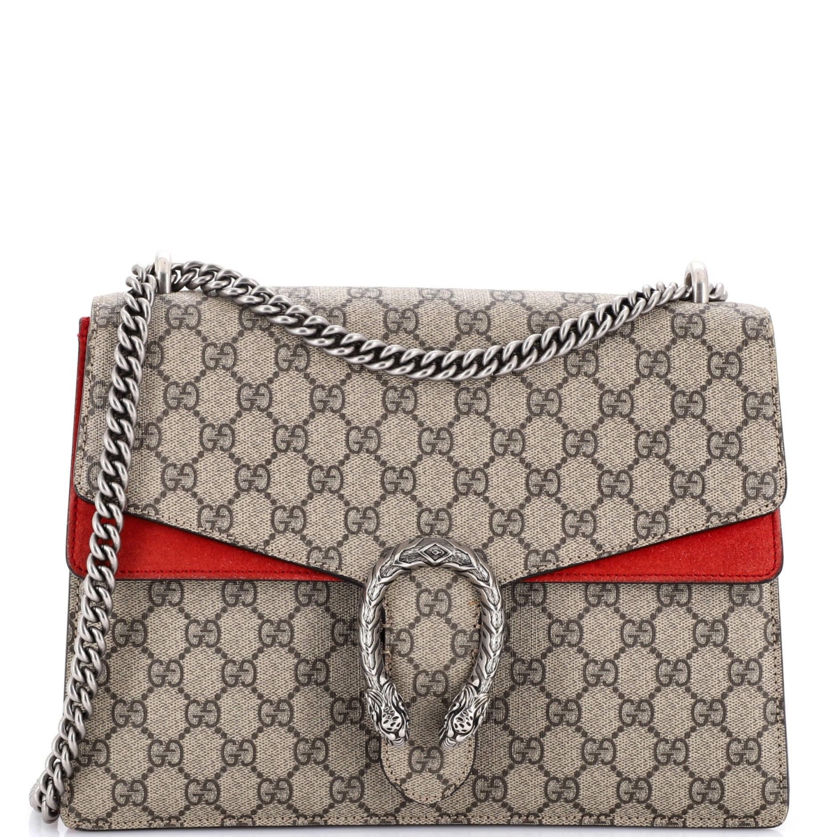 Click here for Pre-Owned Gucci Medium Dionysus Bag Gg Coated Canv... prices