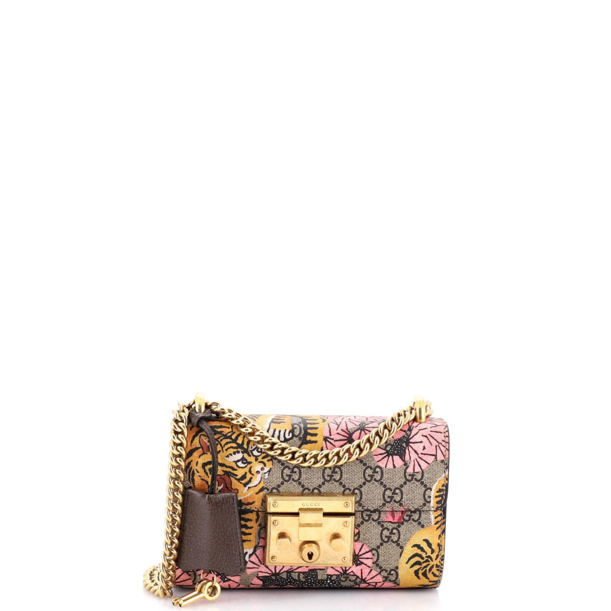 Click here for Pre-Owned Gucci Small Padlock Shoulder Bag Bengal... prices