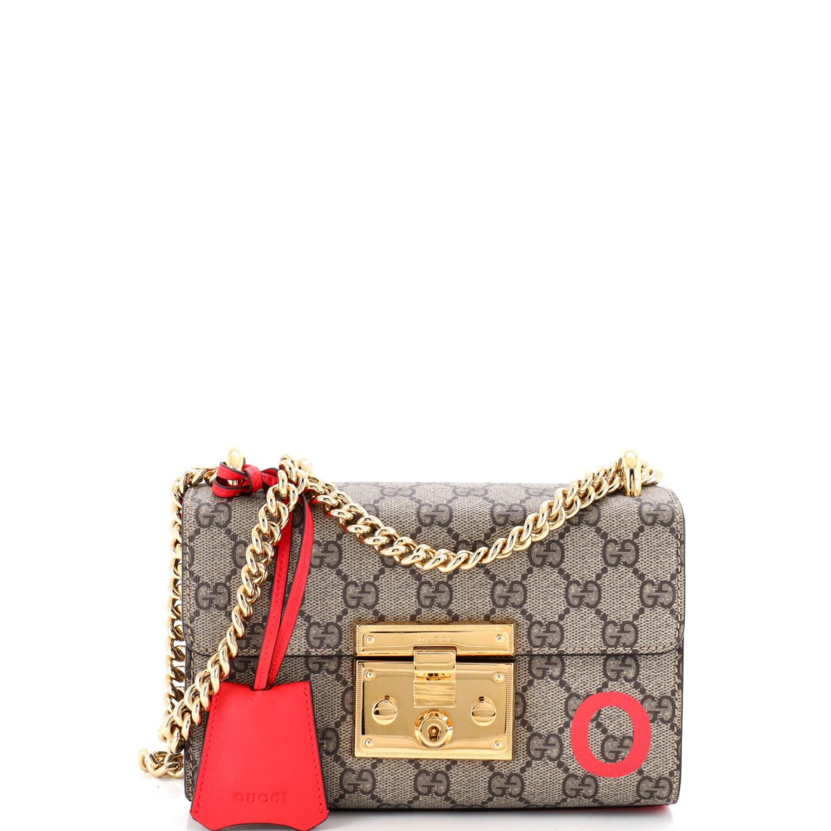 Click here for Pre-Owned Gucci Small Padlock Shoulder Bag Printed... prices