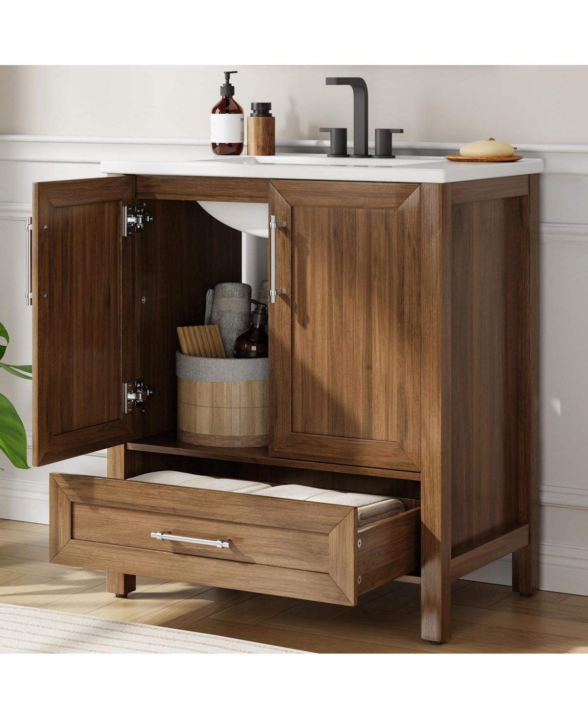 Click here for homfan 30 Bathroom Vanity with Sink  Vintage Bathr... prices