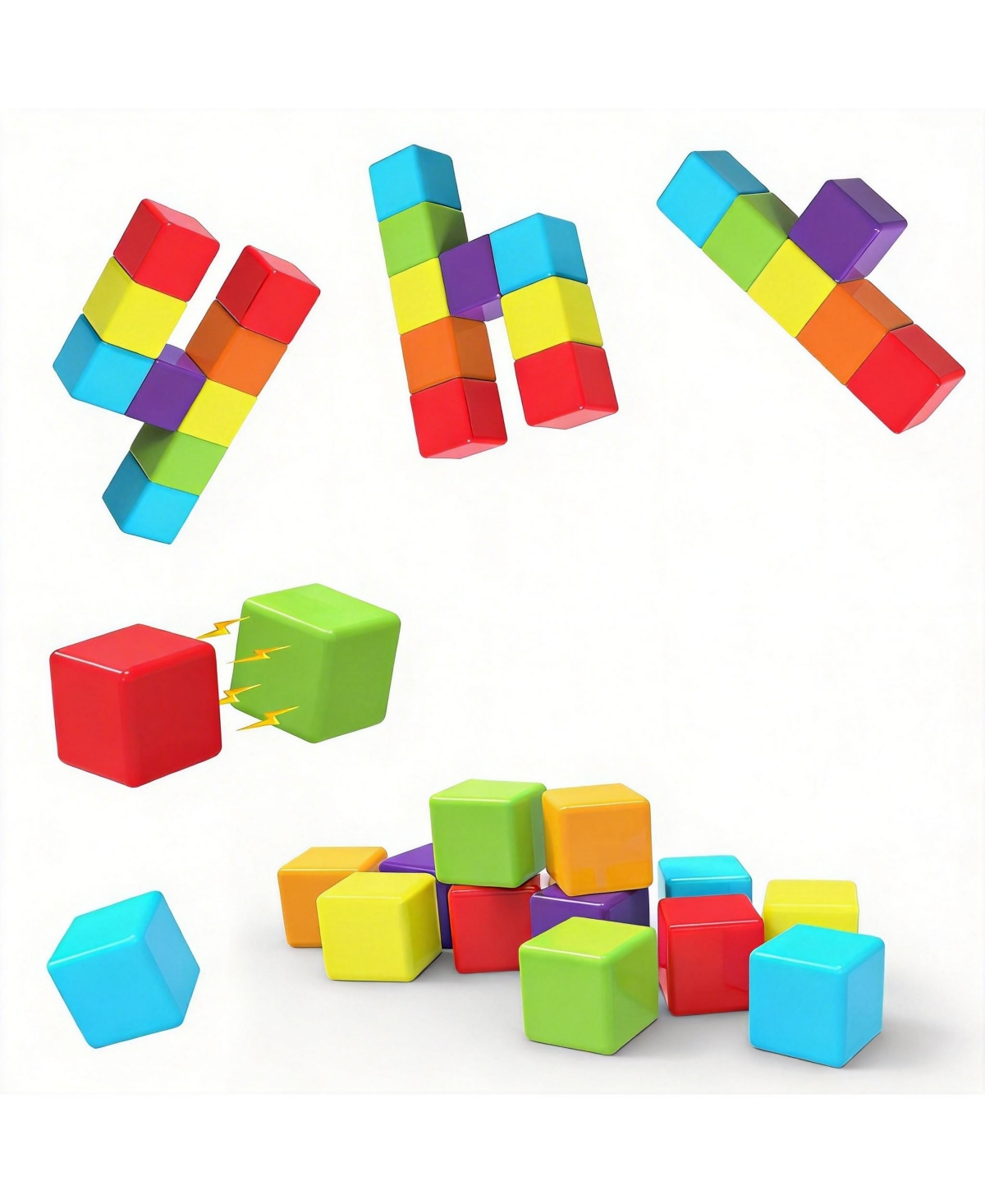 Click here for Gnuadz 1.65 Inch Magnetic Stacking Cubes Sensory M... prices