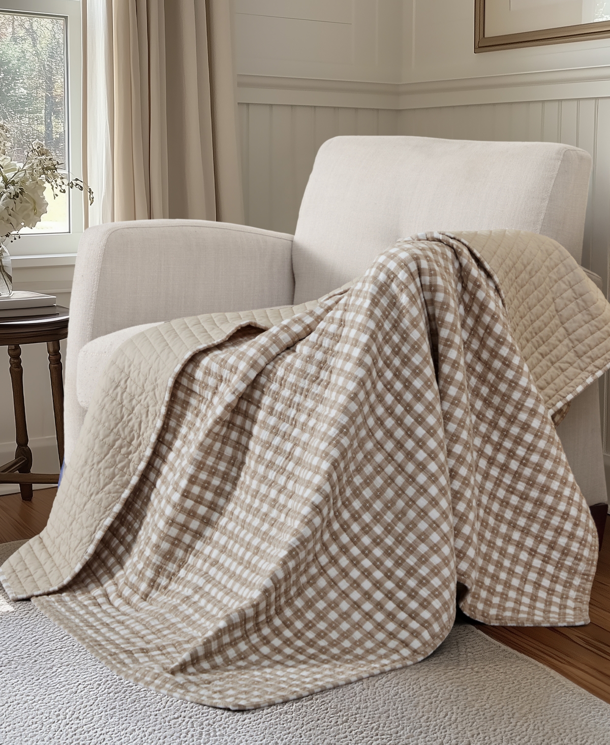 Click here for Levtex Camden Buffalo Check Reversible Quilted Thr... prices