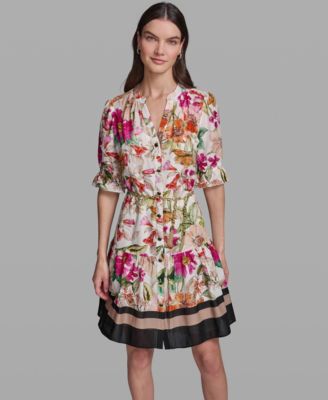 Click here for Karl Lagerfeld Paris Womens Belted Collared Cotton... prices