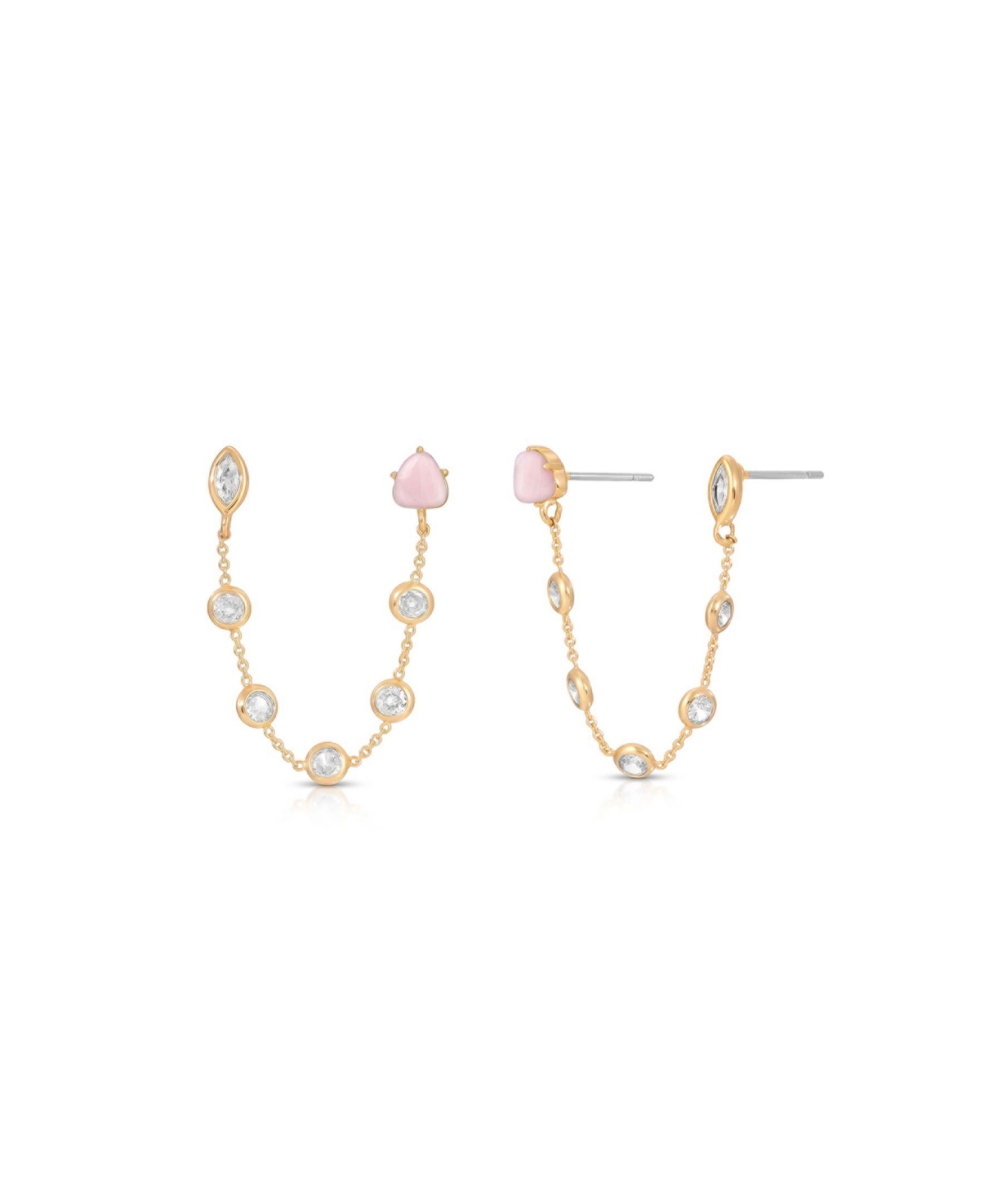 Click here for Ettika Double Piercing Turquoise Earrings - Rose Q... prices