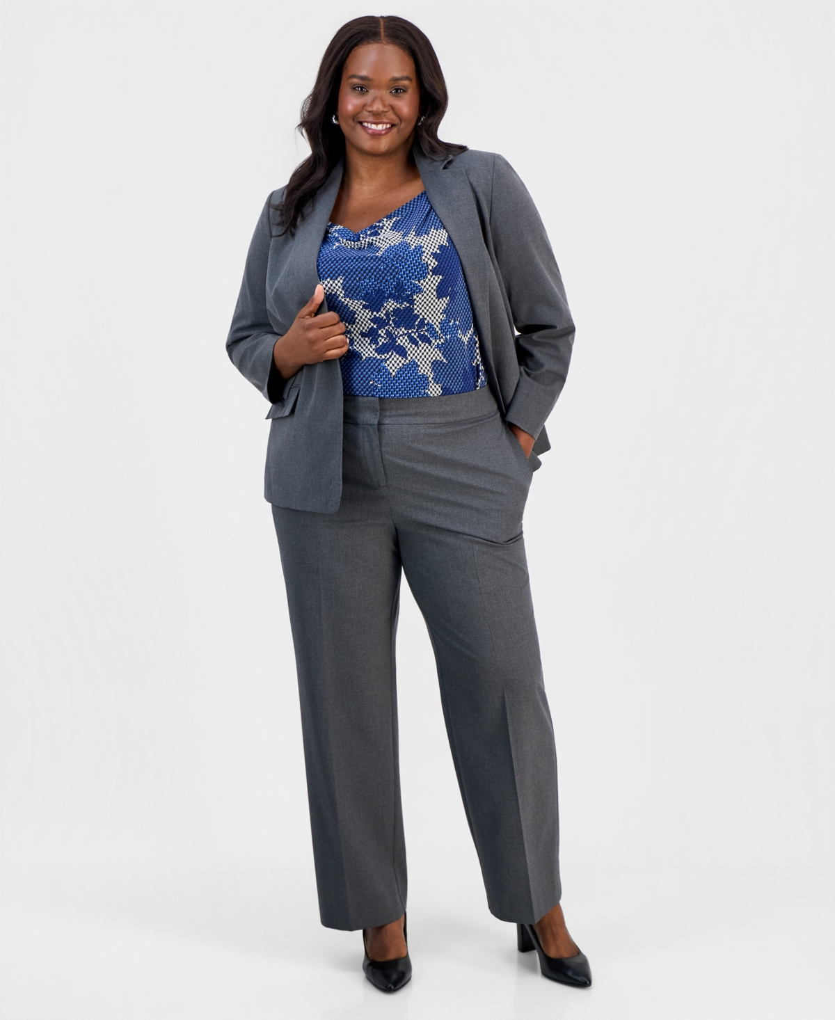 Click here for Kasper Plus Size Washable Bi-Stretch Mid Rise Stra... prices