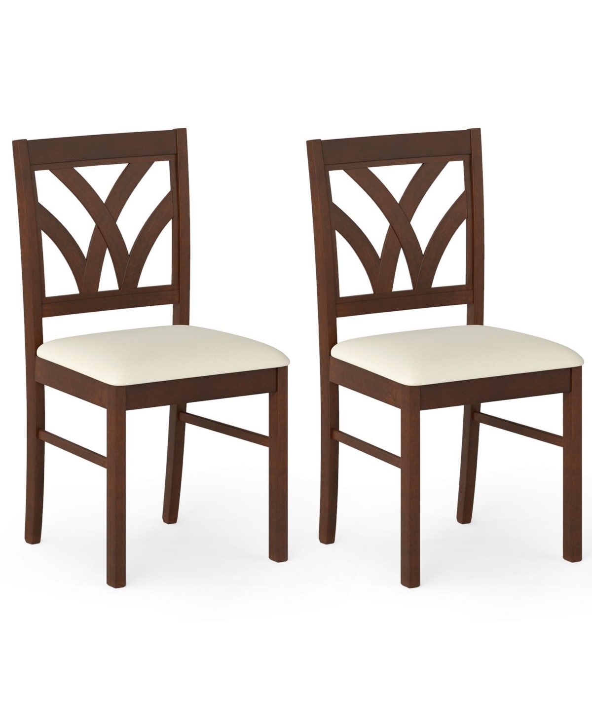 Click here for Slickblue Wooden Dining Chairs Set of 2 with Padde... prices