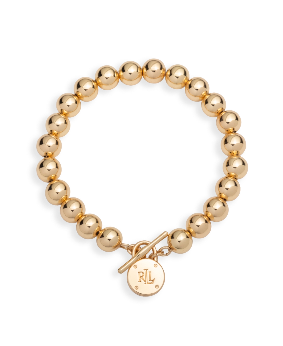 Click here for Lauren Ralph Lauren Gold-Tone Logo Beaded Bracelet... prices