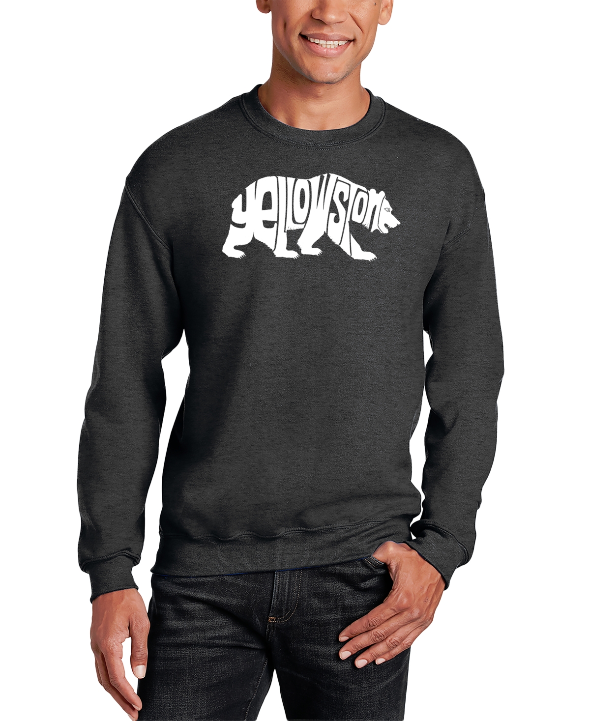 Click here for La Pop Art Mens Yellowstone Word Art Crewneck Swea... prices