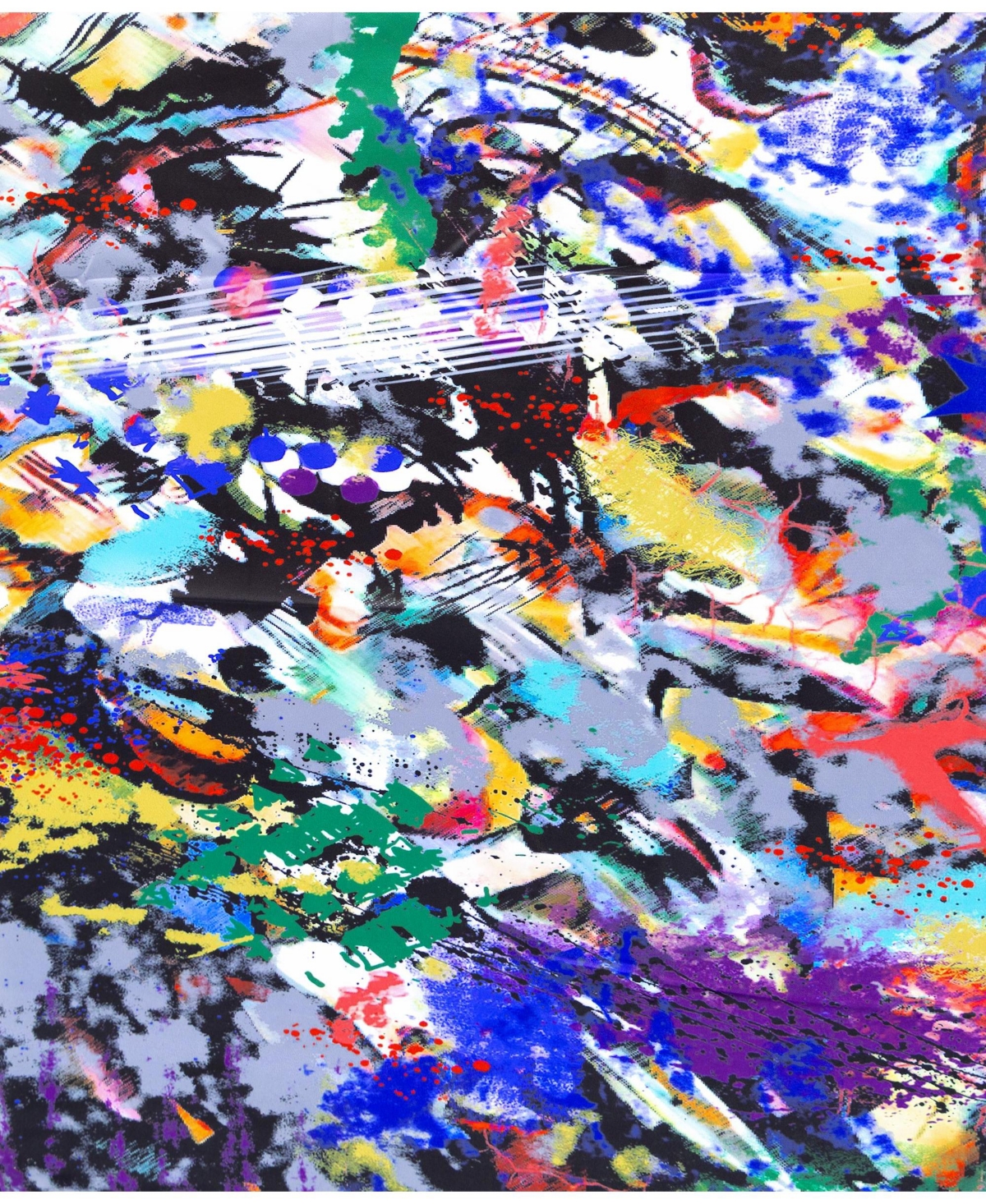 Click here for Dai Moda Frenzy Print Versa Scarf with logo hardwa... prices