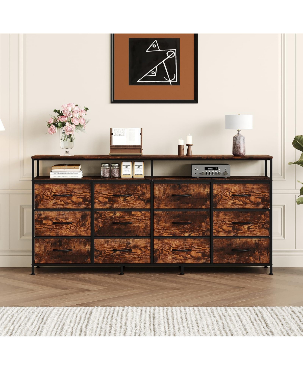 Click here for gaomon 63 Dresser with 12 Drawers  Tv Stand for 55... prices