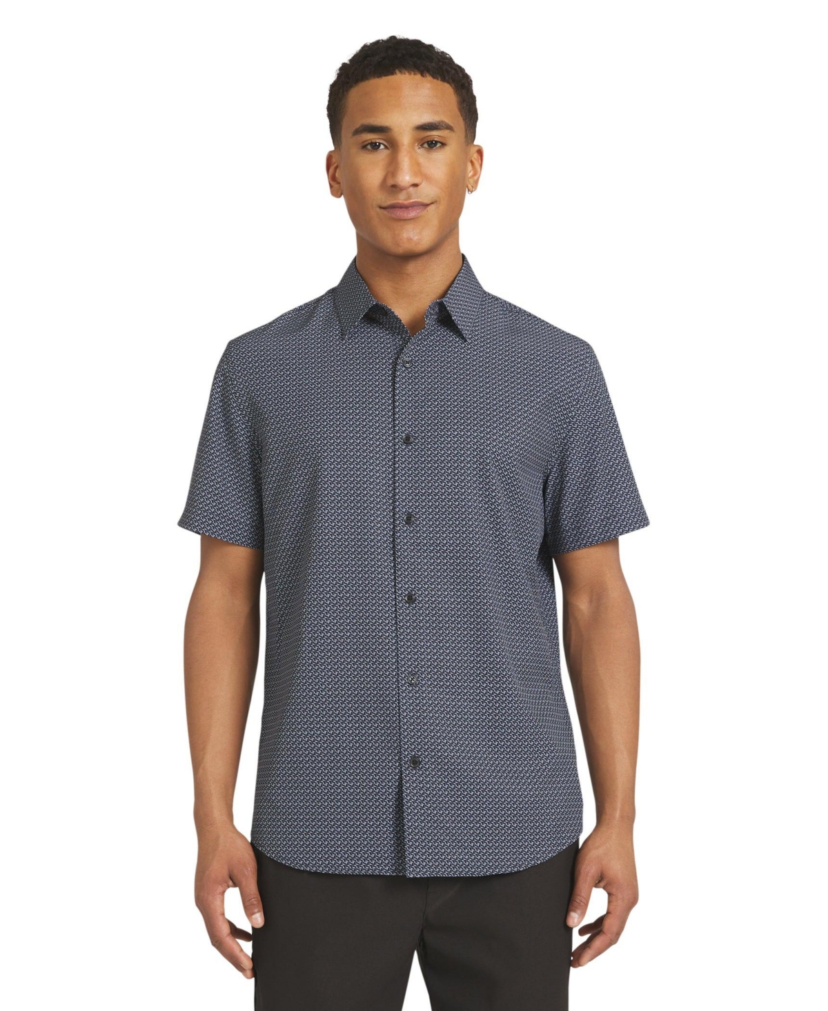 Click here for dkny Mens declan printed button-up shirt - Black prices